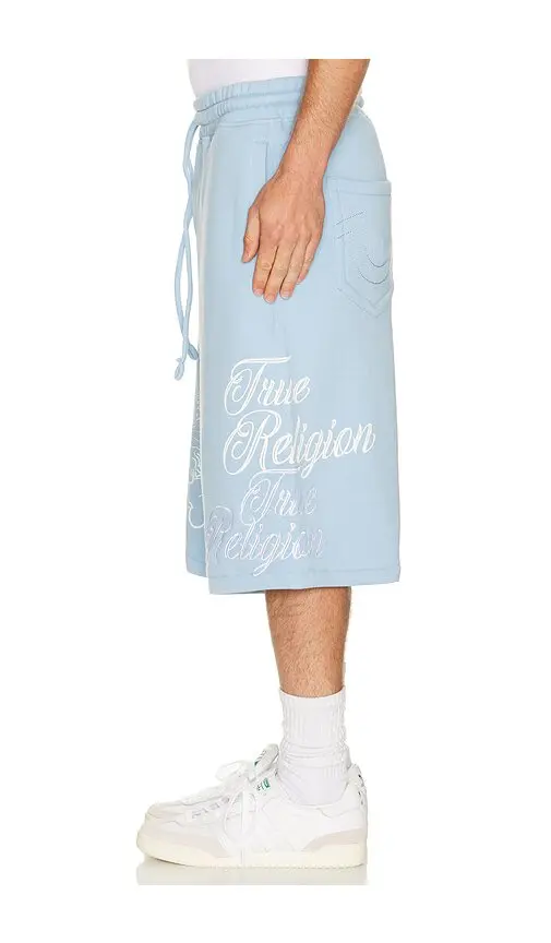 True Religion Tiger Script Mikey Fleece Shorts