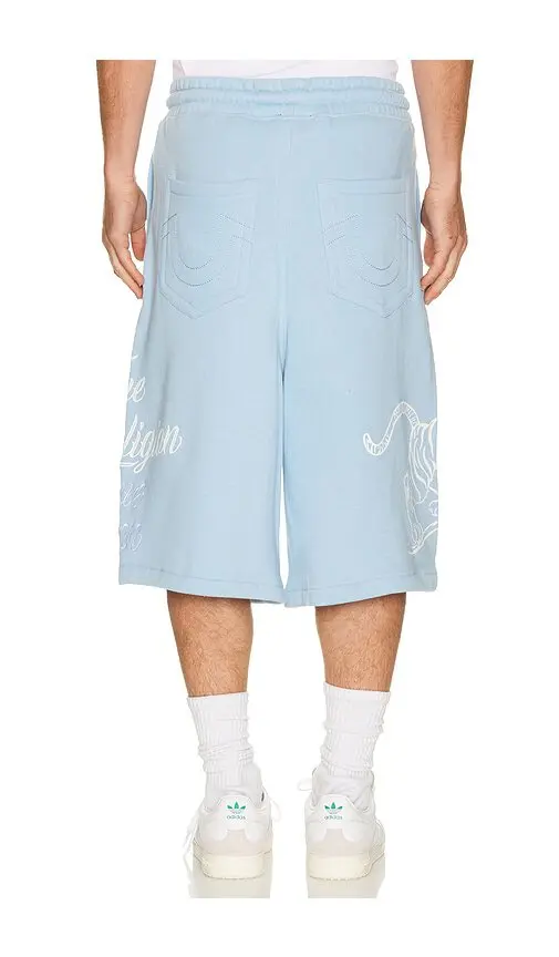 True Religion Tiger Script Mikey Fleece Shorts