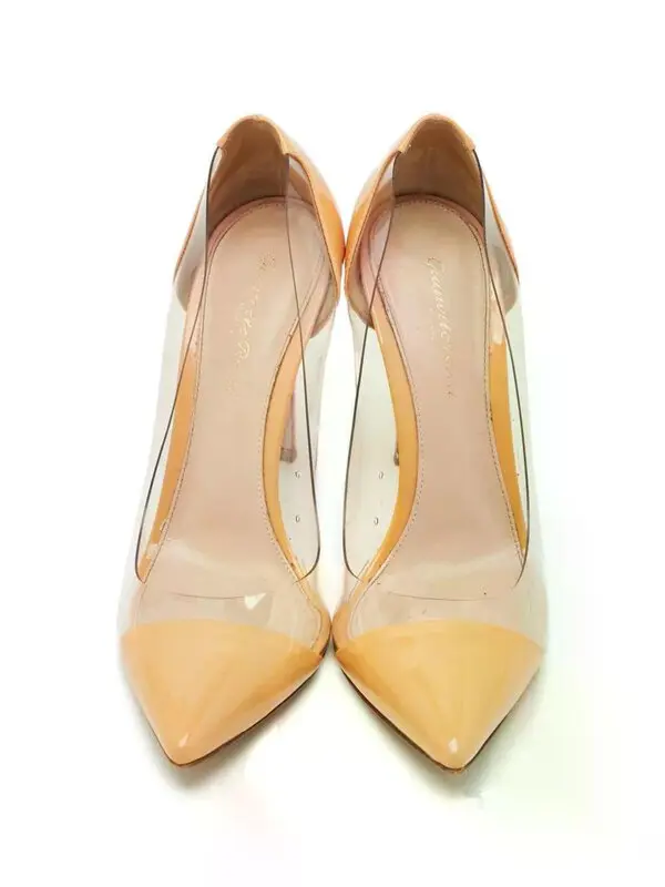 GIANVITO ROSSI Plexi Panelled Pumps - White