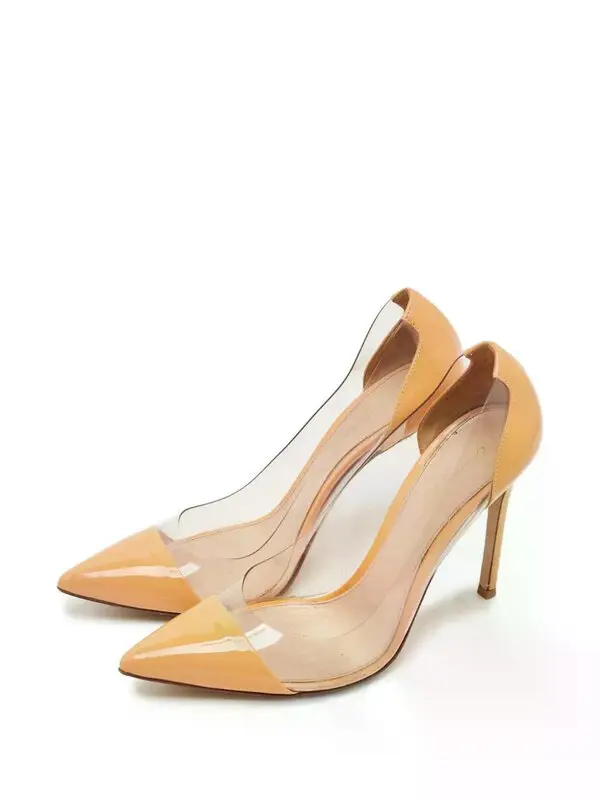 GIANVITO ROSSI Plexi Panelled Pumps - White