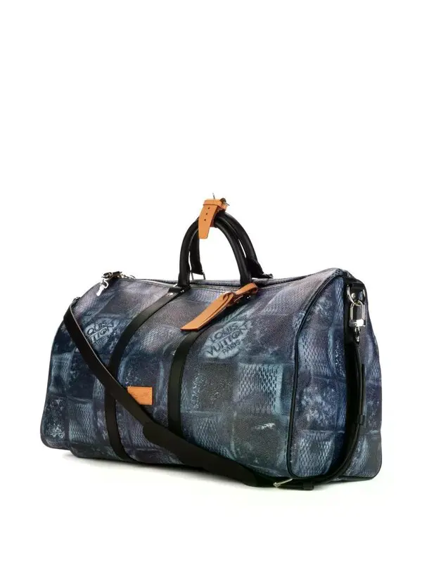 LOUIS VUITTON Keepall Bandoulière Travel Bag - Blue