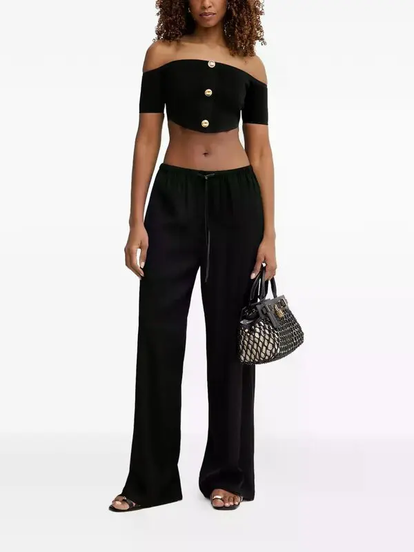 TRUSSARDI Wide Leg Trousers With Drawstring Waist