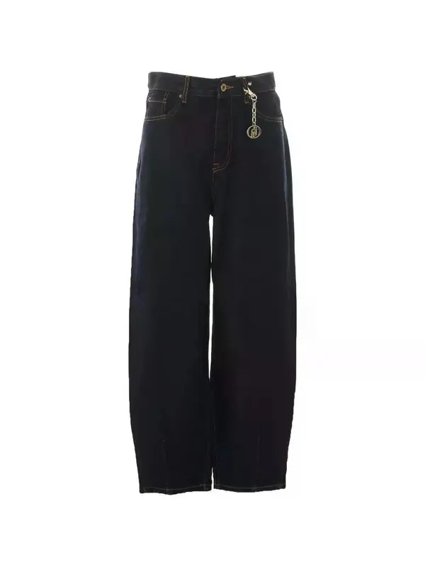 Liu Jo Logo Charm Wide-leg Jeans - Blue