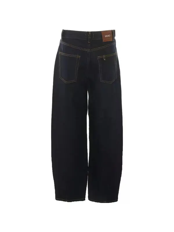 Liu Jo Logo Charm Wide-leg Jeans