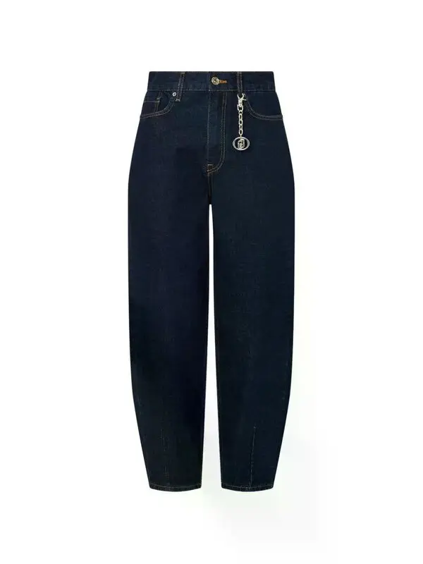 Liu Jo Logo Charm Wide-leg Jeans - Blue