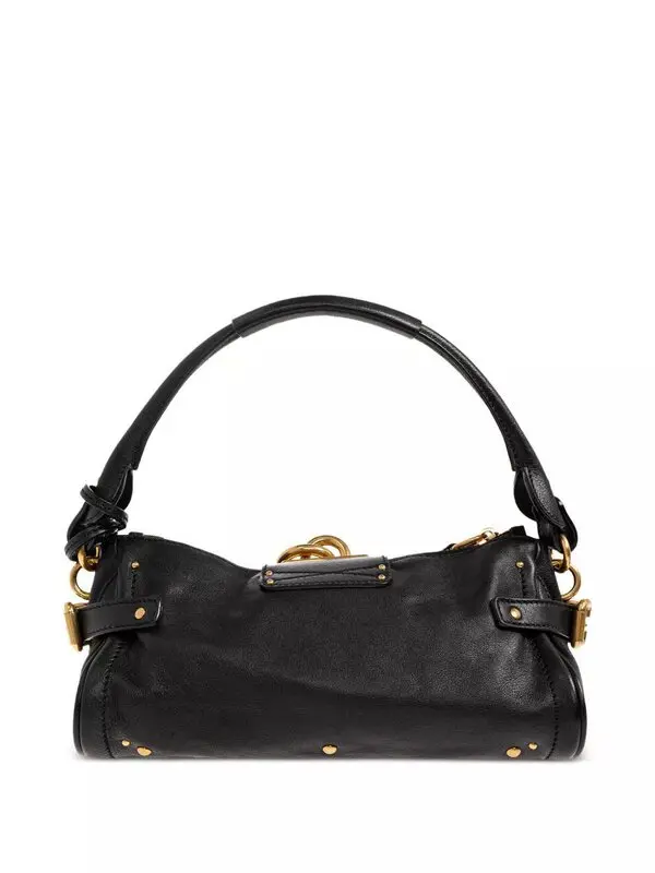 Chloé Paddington Padlock Leather Tote Bag - Black