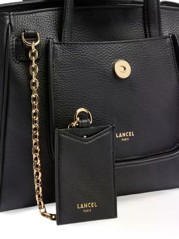LANCEL Thea Grained Leather Tote Bag - Black