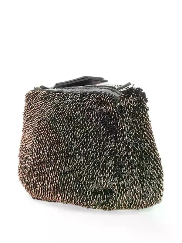 GIANNI CHIARINI Nora Pouch Sequin-embellished Clutch Bag - Brown