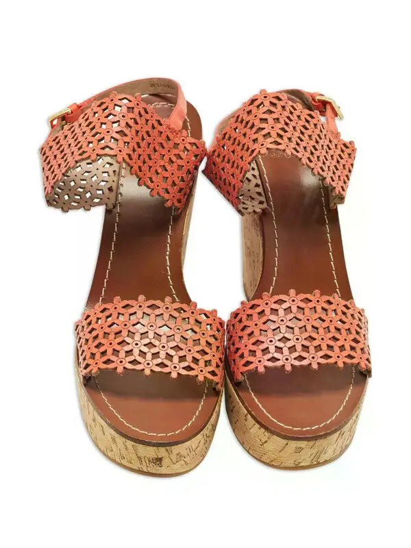 Tory Burch Daisy Perforated Wedge Sandals