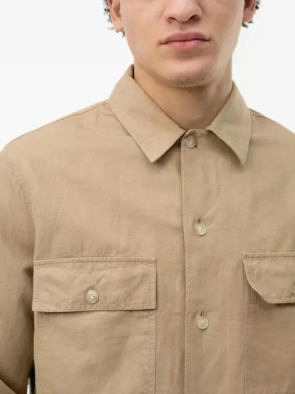 Hugo Button-up Chest-pocket Shirt Jacket