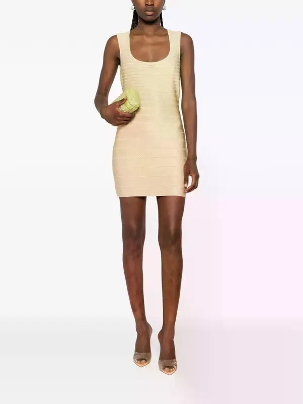Herve Leger Mirabel Bandage Mini Dress - Neutrals