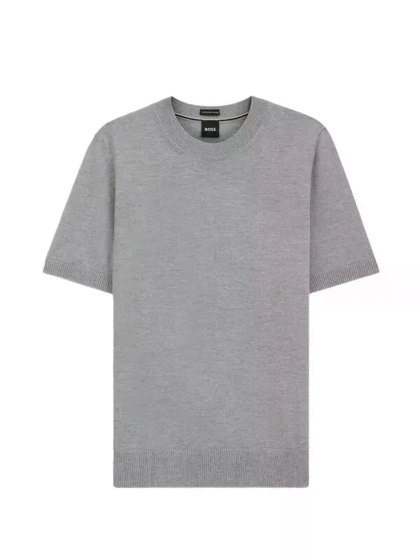 BOSS Knitted Crew Neck Sweater - Grey