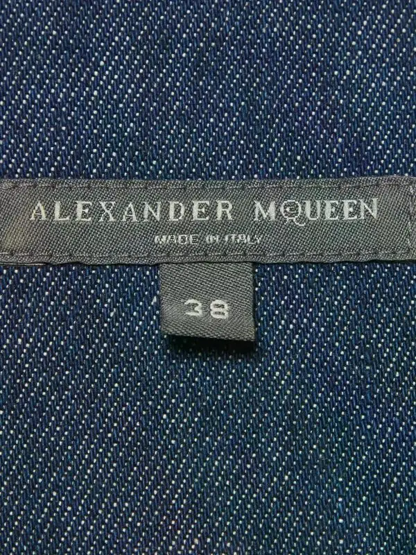Alexander McQueen Denim Mini Dress With Contrast Stitching