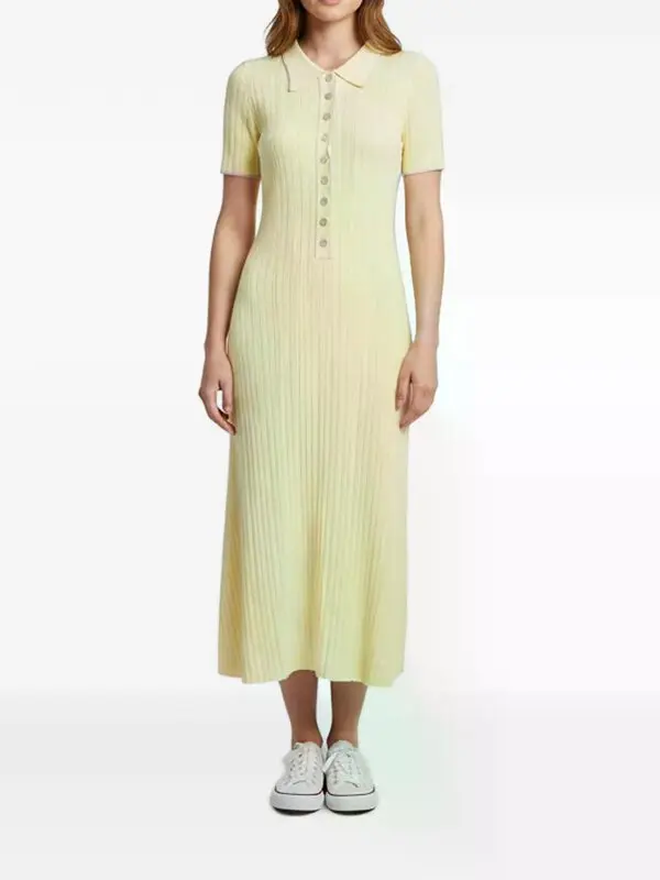 Anna Quan Rib-knit Midi Dress - Yellow
