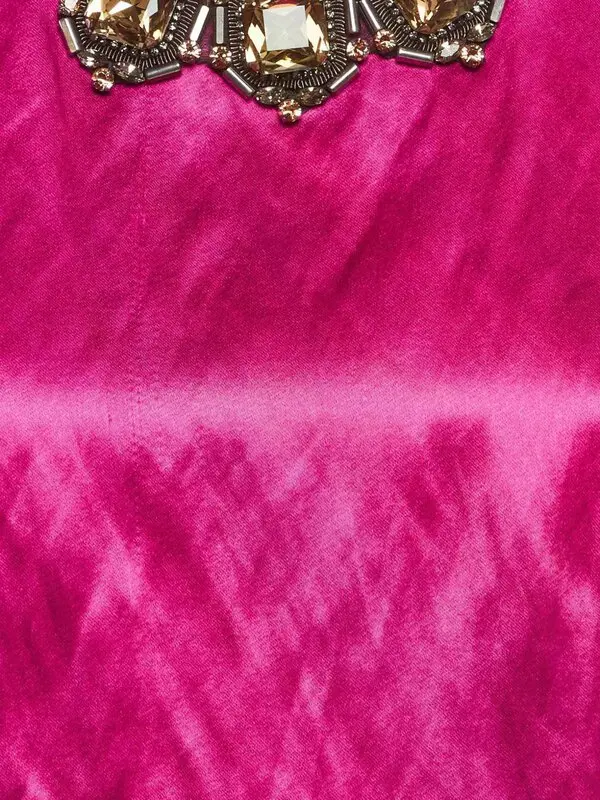 Marni Embellished Satin Mini Dress