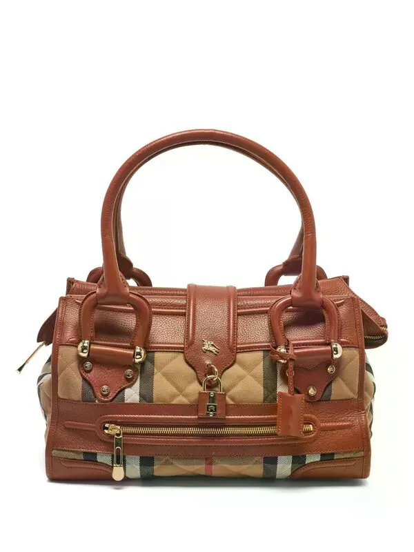 Burberry Manor Zip-up Tote Bag - Brown