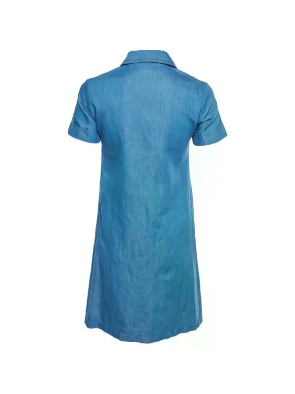 Gucci Denim Shirt Dress With Web Trim