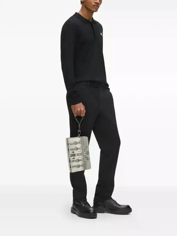 Karl Lagerfeld Rue St-guillaume Maison Leather Clutch Bag
