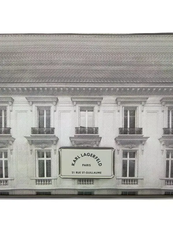 Karl Lagerfeld Rue St-guillaume Maison Leather Clutch Bag