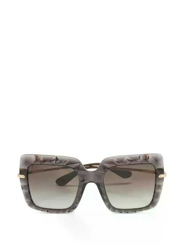 Dolce & Gabbana Textured Square Frame Sunglasses - Grey