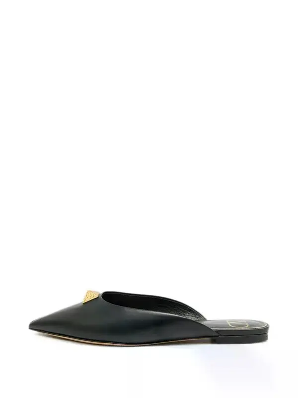 Valentino Garavani One Stud Leather Mules - Black