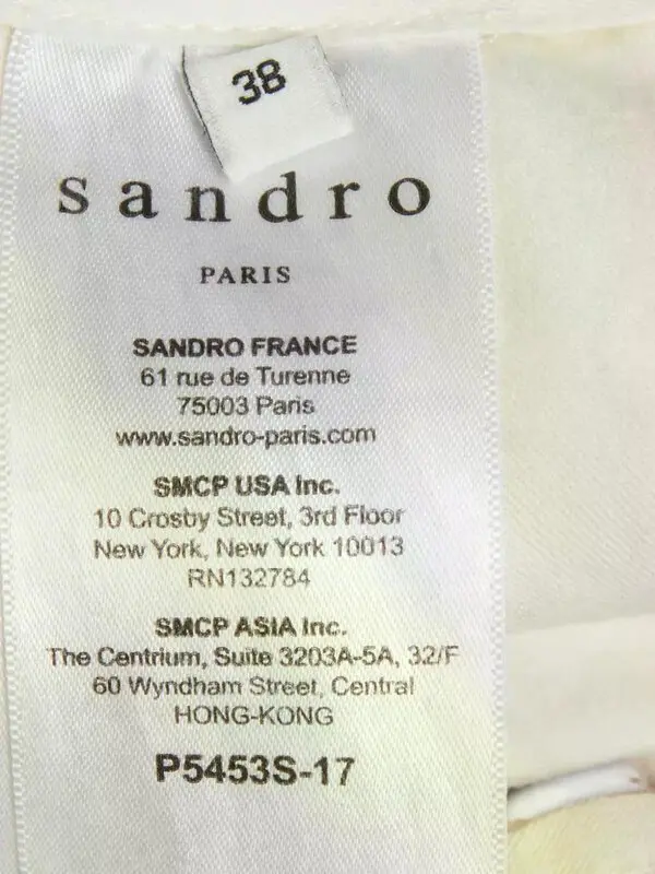 Sandro Gabardine Straight Cut Trousers