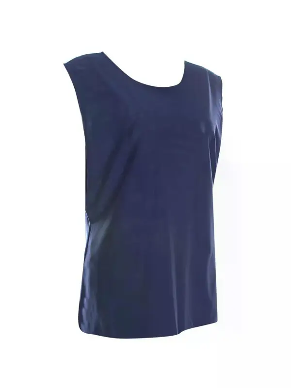 Escada Sleeveless Round Neck Button Blouse