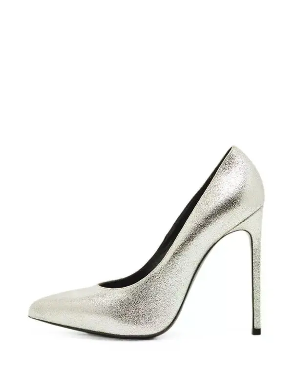 Saint Laurent Zoe Heeled Pumps - Silver