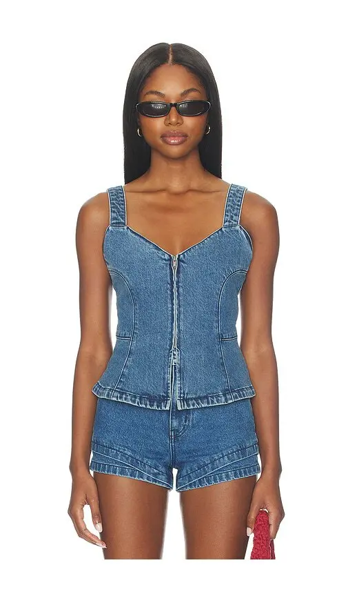 Show Me Your Mumu Shay Corset Top In . Also - Blue