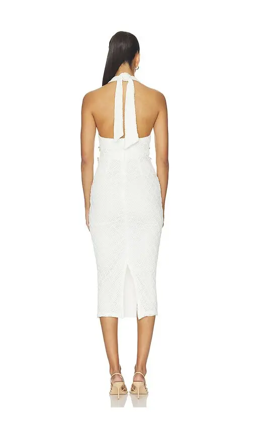 Superdown Halter Maxi Dress With Crochet Knit And Resin Embellishments