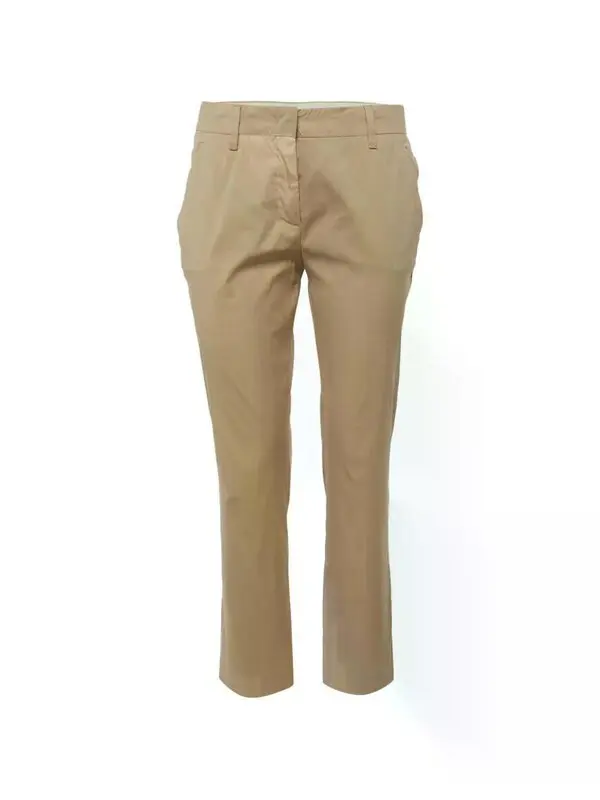 Prada Textured Straight-fit Trousers - Neutrals