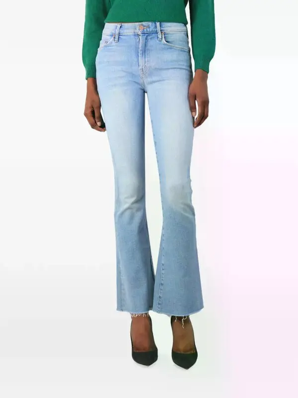 MOTHER Whiskering Effect Flare Jeans