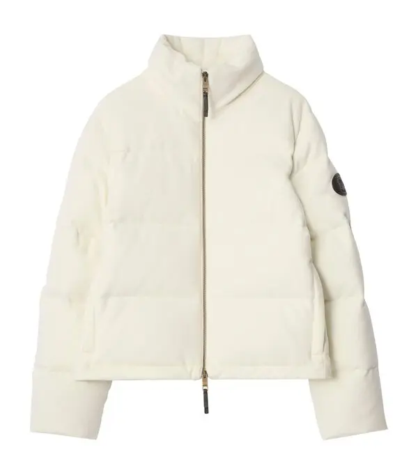 Burberry Cashmere Down Puffer Jacket - White
