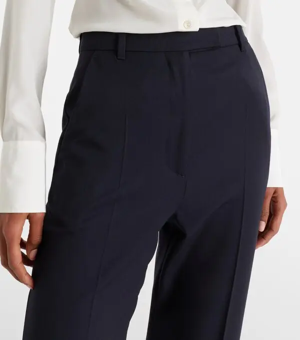 Alexander McQueen Straight Leg Wool Trousers
