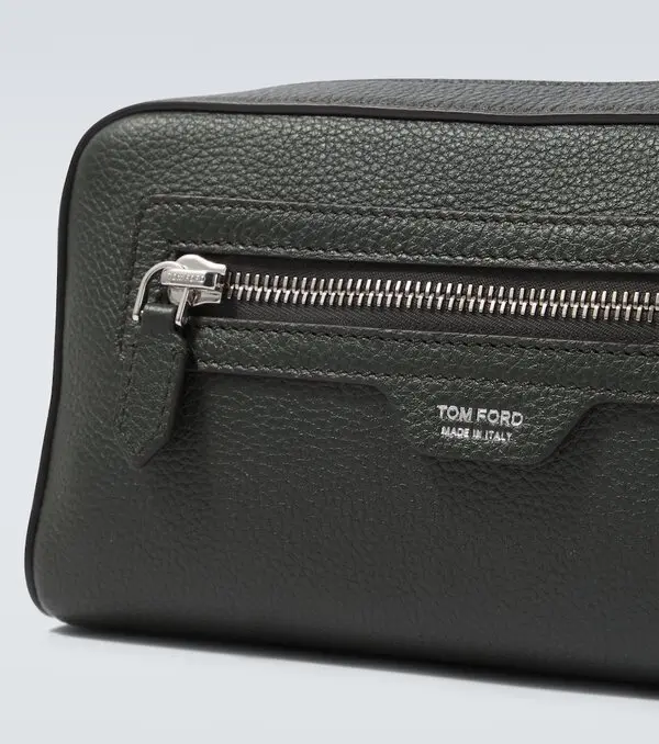 TOM FORD Leather Toiletry Bag - Green