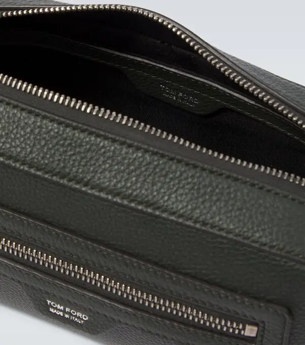 TOM FORD Leather Toiletry Bag - Green