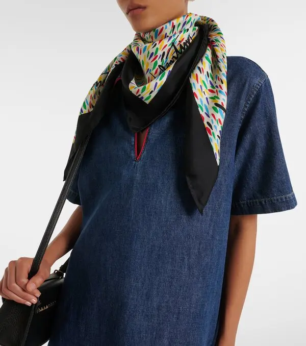 Valentino Garavani Printed Silk Twill Scarf - Multicoloured