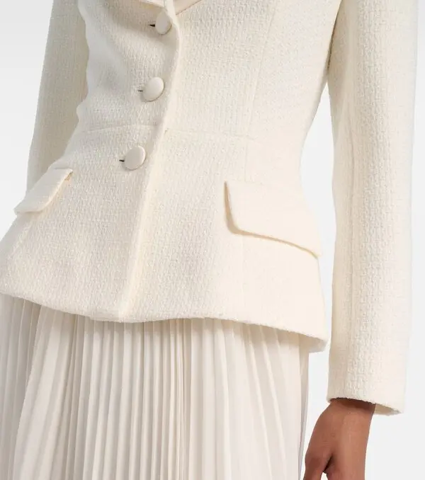 SELF-PORTRAIT Boucle And Chiffon Midi Dress