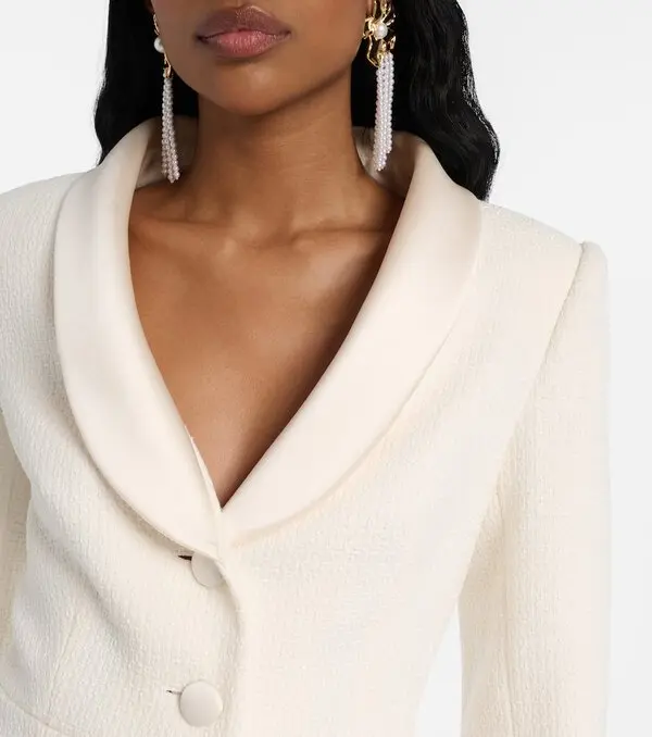 SELF-PORTRAIT Boucle And Chiffon Midi Dress
