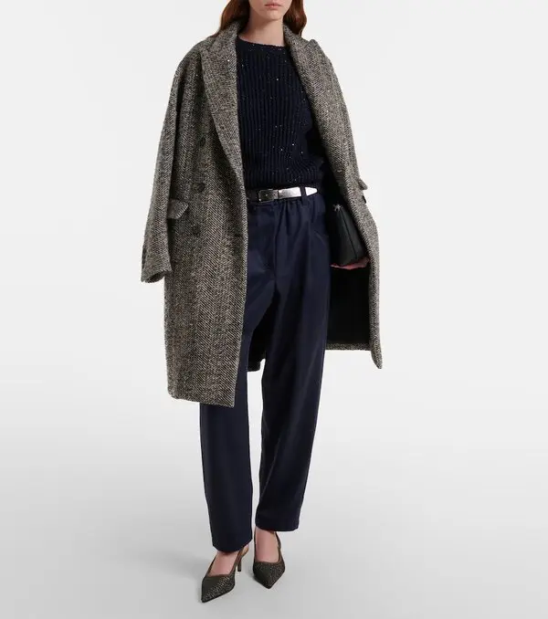 Brunello Cucinelli Sequined Cashmere And Wool-blend Sweater