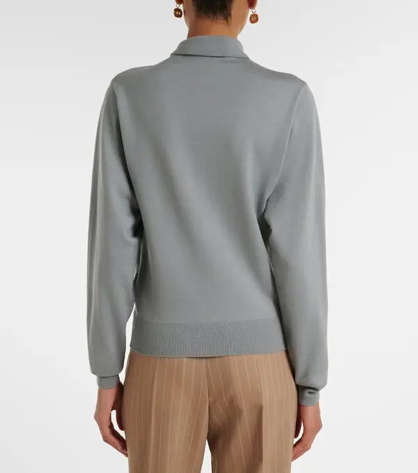 Valentino Garavani Tie-neck Virgin Wool Sweater