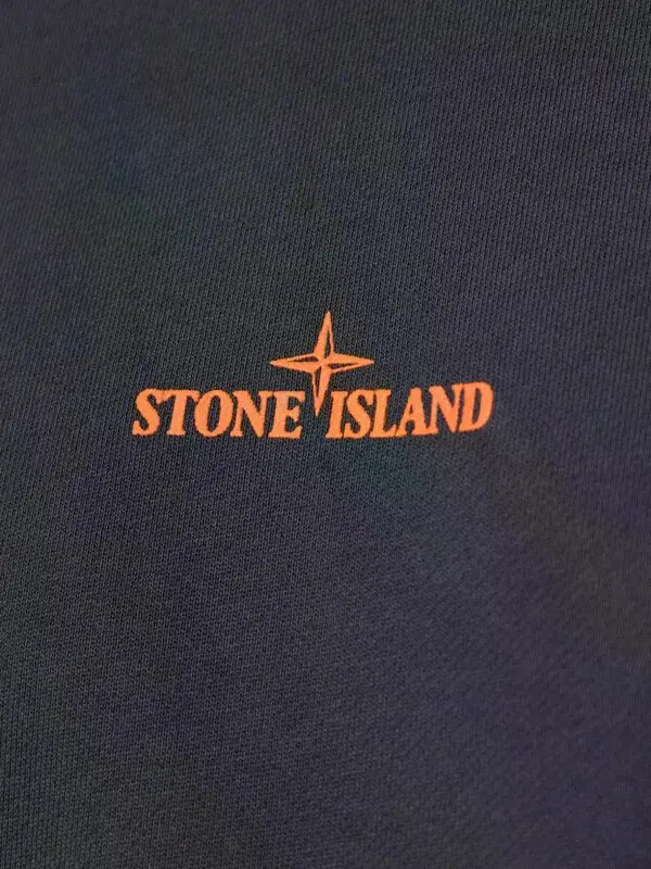 Stone Island Logo Print Raglan Sleeve Sweater - Grey