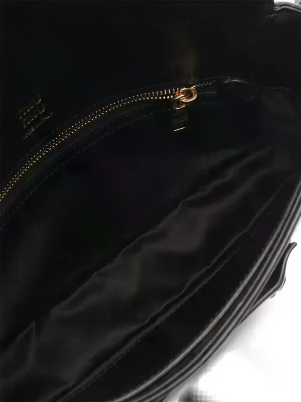 Miu Miu Penny Leather Shoulder Bag - Black