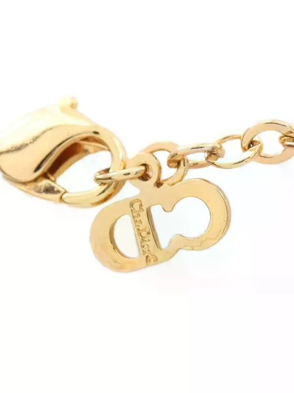 Dior Rhinestone Embellished Braided Link Necklace