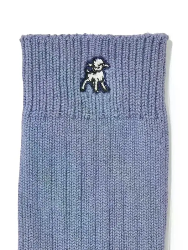 Undercover Ribbed Knit Logo-embroidered Socks - Blue