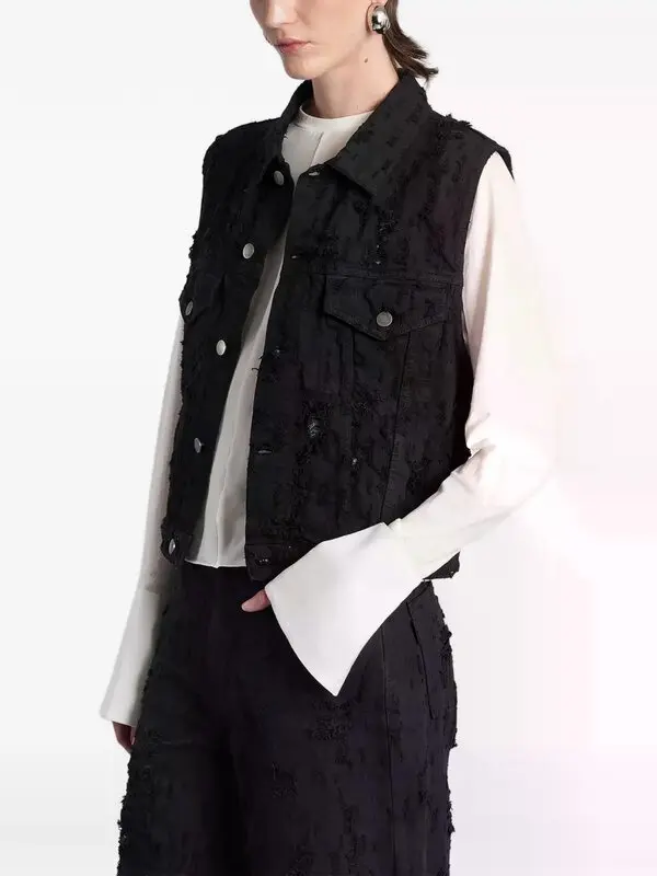 HAIKURE Ryder Bull Destroy Denim Gilet