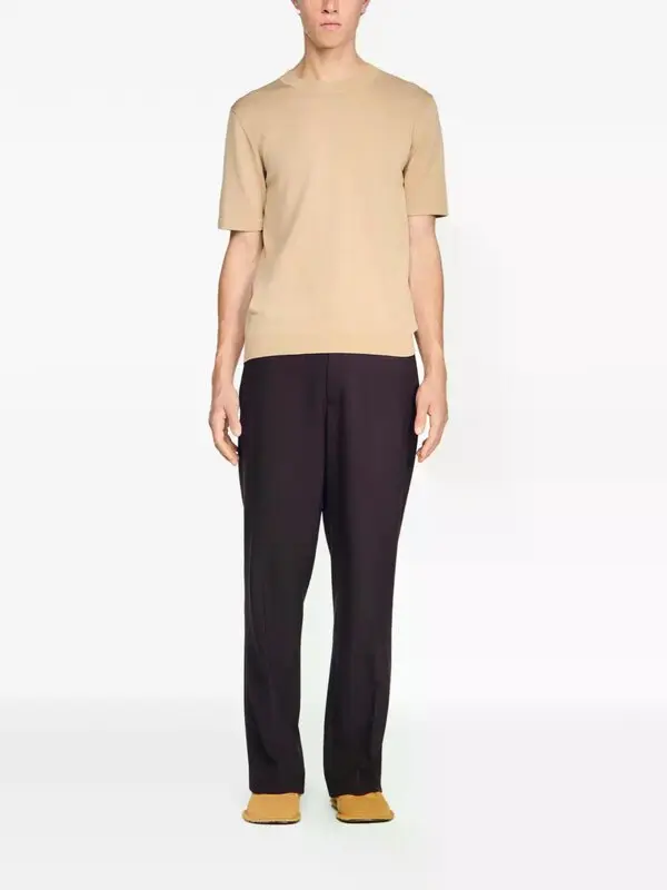 Sandro Short-sleeve Fine Knit Sweater