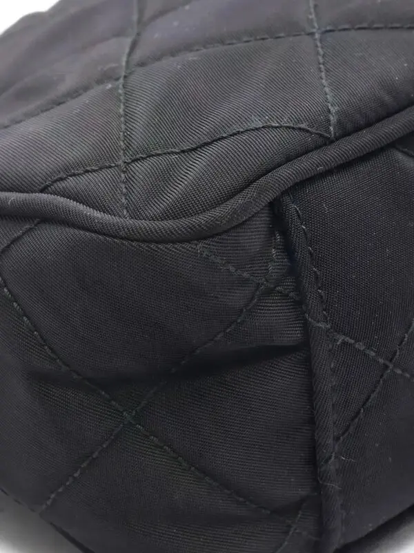 Prada Quilted Chain Shoulder Bag - Black