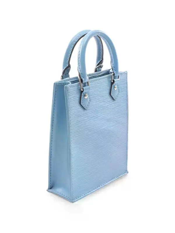 LOUIS VUITTON Epi Leather Petit Sac Plat Tote Bag - Blue
