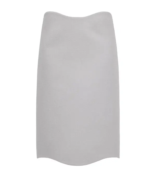 Alaïa Wool Mini Pencil Skirt - Grey